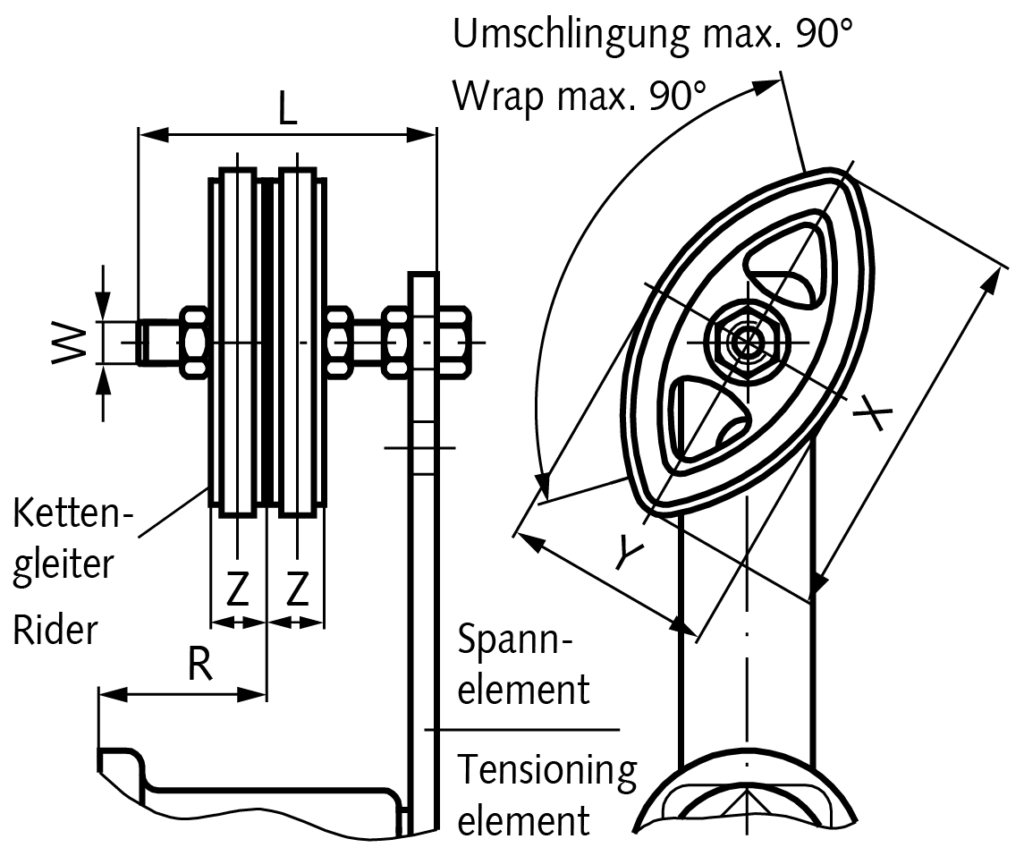 Chain rider set 06 B-2 3/8×7/32″ PN: 14086001 – Maedler North America
