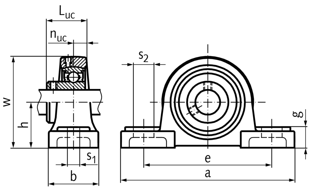 Ball pillow block bearing UCP 202 bore 15mm material grey cast iron PN ...