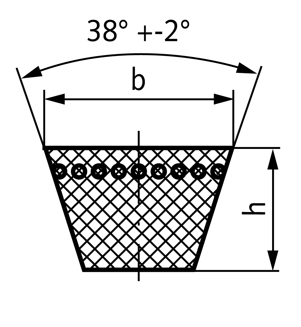 15245 Timken 13x / A V-Belt (DIN 2215) - Multiple Lengths From 381mm To ...