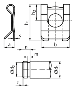 SL-retainer steel zinc plated size 8 for bolt diameter 8mm PN: 63790701 ...