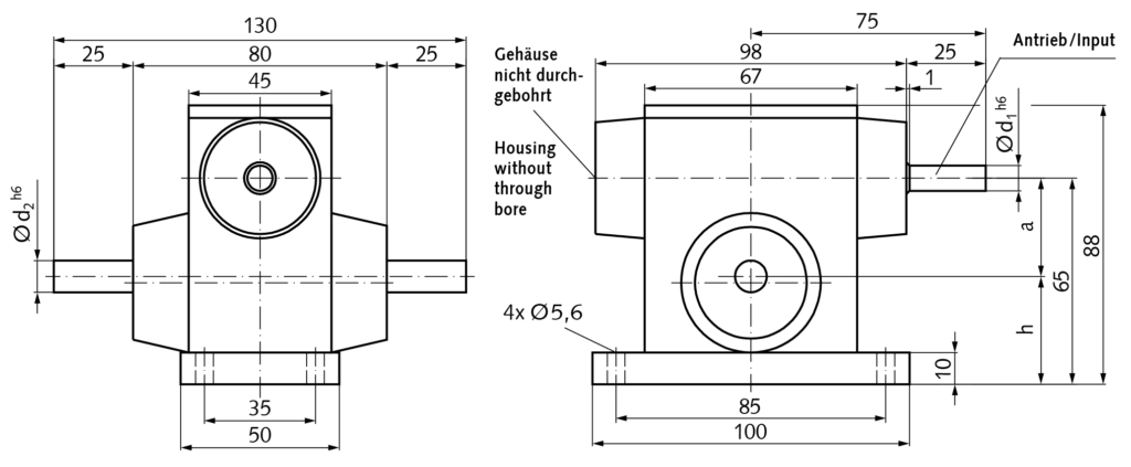 Worm gear unit G/II version A centre distance 31mm i=15:1 (For ...