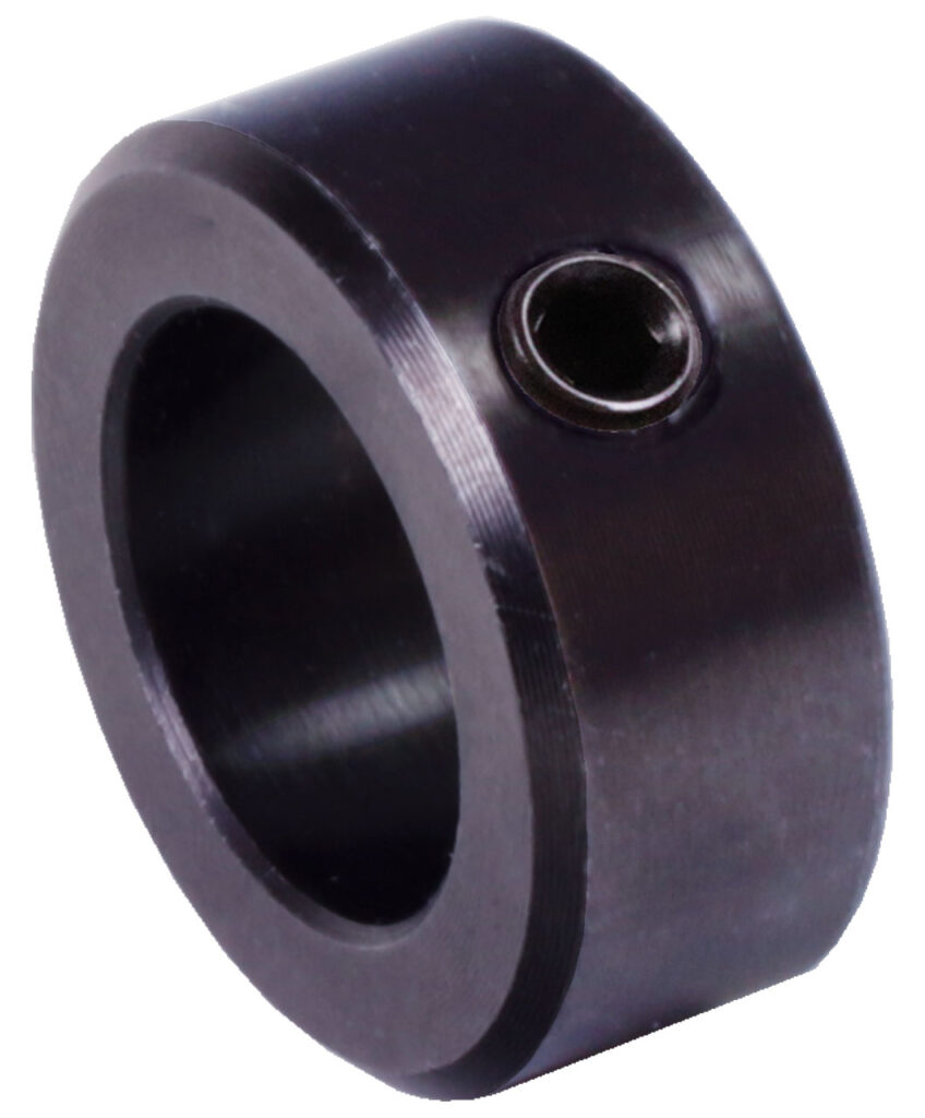 Shaft collar DIN 705 A bore 22mm black finish set screw DIN EN ISO 4027 ...