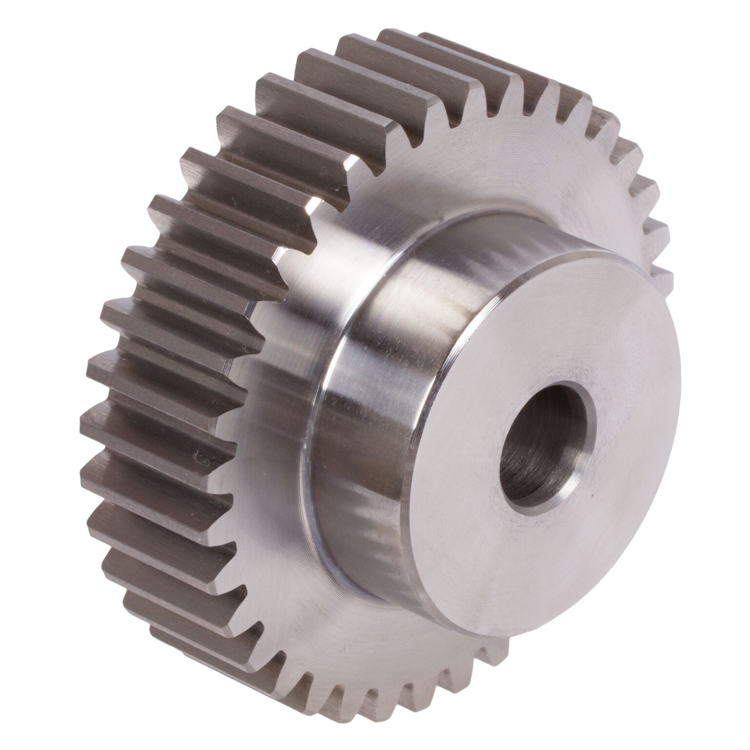 Spur gear made of steel C45 with hub module 1 21 teeth tooth width 15mm ...