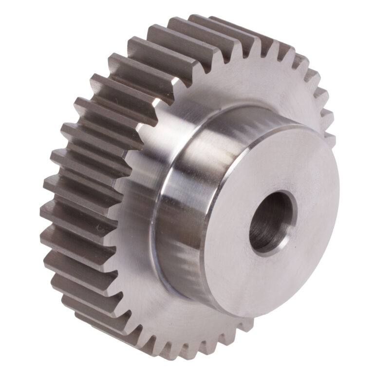 Spur gear made of steel C45 with hub module 1 17 teeth tooth width 10mm ...