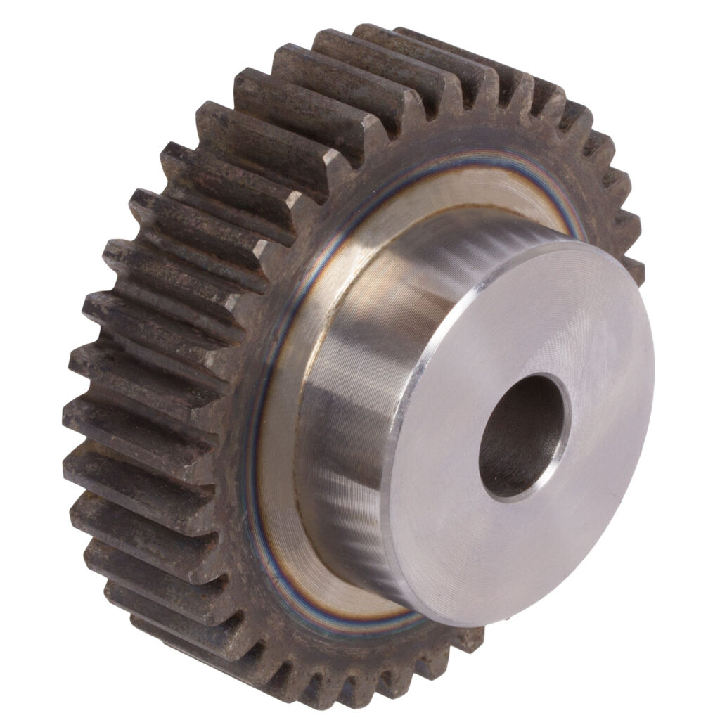 Spur gear made of steel C45 with hub module 4 12 teeth tooth width 40mm ...