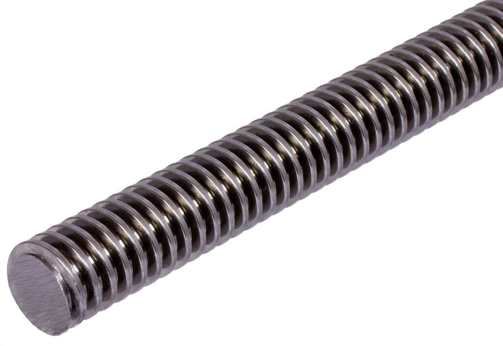Trapezoidal threaded spindle DIN 103 Tr.18 x 4 x1000 mm long single ...