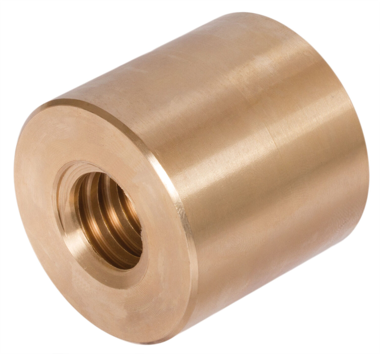 Round trapezoidal nut red brass Rg7 Tr.30 x 6 single-start right length ...